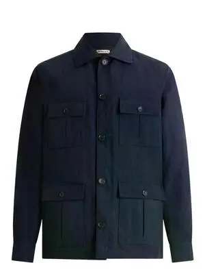 Bally Buttoned Pocket Overshirt - Blue
