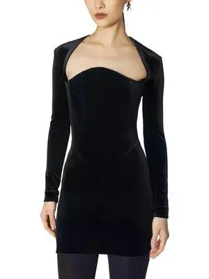 MUGLER Long-sleeve Mini Dress - Black