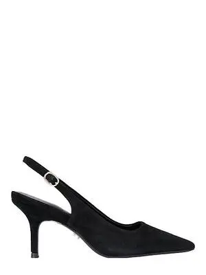 Carvela Suede Heeled Slingback Courts - Black