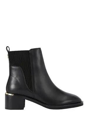 Carvela Liberty Leather Heeled Ankle Boots - Black