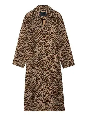 Zadig&Voltaire Leopard-print Cotton Coat - Daim