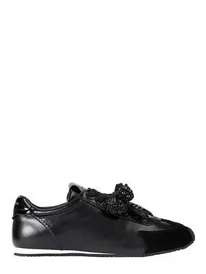 Kurt Geiger Islington Bow Leather Trainers - Black