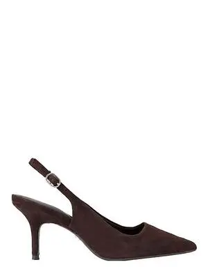 Carvela Suede Slingback Courts - Dark Brown