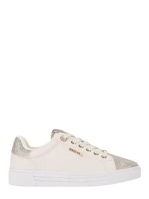 Carvela Daze Embellished Faux-leather Trainers - Gold