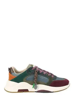 Kurt Geiger Royston Suede And Mesh Trainers - Wine Comb