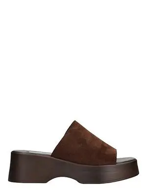 Steve Madden Slinky Heeled Suede Sandals - Brown