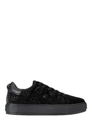 Kurt Geiger Laney Embellished Leather Trainers - Blk/other