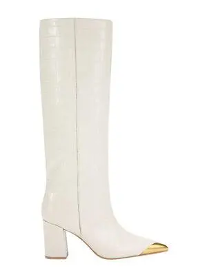 Kurt Geiger Regent Cap Leather Knee-high Boots - Bone