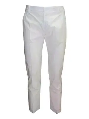 ENTRE AMIS Button-fastening Trousers - White