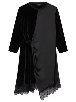 ALLSAINTS Lana Velvet Mini Dress - Black