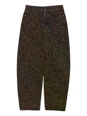 Bimba Y Lola Leopard Print Trousers - Brown