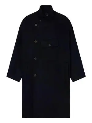 Emporio Armani Buttoned Double-breasted Coat - Blue