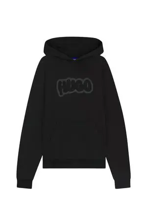 Hugo Graffiti-print Hoodie - Black