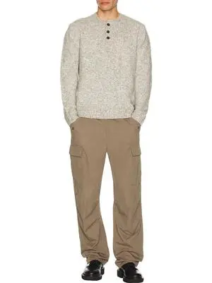 SCHOTT Tri-blend Henley Sweater - Cloud