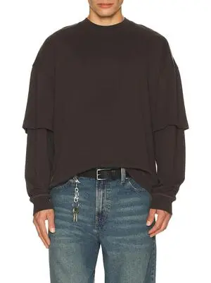 DARKPARK Troy Double Sleeve Tee - Brown