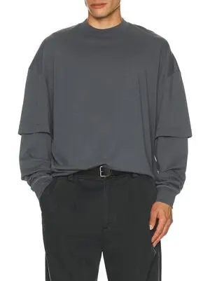DARKPARK Troy Double Sleeve Tee - Grey