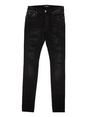 Amiri Thrasher Plus Distressed Skinny Jeans - Black
