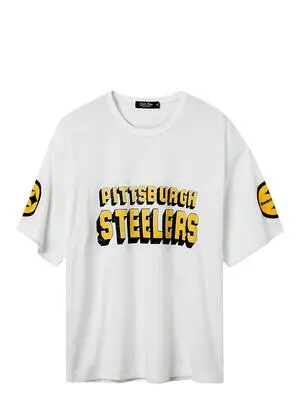 Junk Food Clothing Nfl Pittsburgh Steelers Halfback Jersey Tee - Vintage White