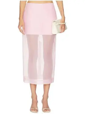 CAMILA COELHO Romy Midi Skirt - Powder Pink