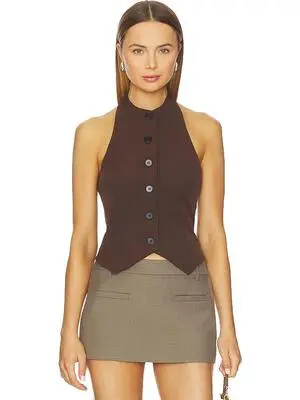 ALL THE WAYS Gia Halter Top - Chocolate Brown
