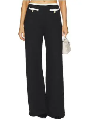 Amanda Uprichard Windsor Pant - Black & Ivory