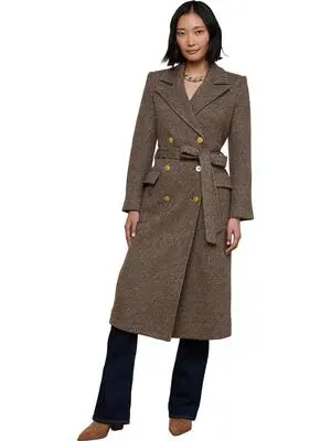 L'Agence Kolina Long Coat Bracken Brown/gold