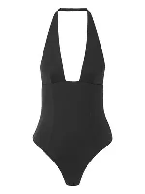 Kiki De Montparnasse Echauffe Stretch-jersey Halterneck Bodysuit - Black