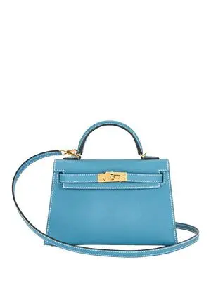 Hermès Kelly 20 Handbag - Bleu Jean