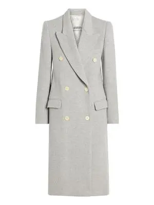 Isabel Marant Enarryli Wool-blend Felt Coat - Light Gray