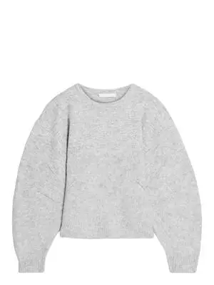 Helmut Lang Apex Brushed Knitted Sweater - Light Gray