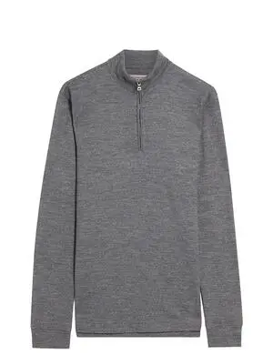 Orlebar Brown Neilson Wool-blend Half-zip Sweatshirt - Gray