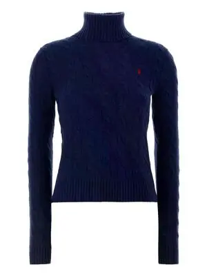 Ralph Lauren Cable-knit Turtleneck Sweater - Blue