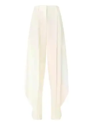 GENNY Pleated Balloon Leg Trousers - White