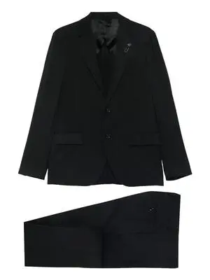 LARDINI Notched-lapel Suit - Black