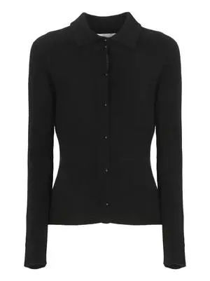 VANISÈ Button-down Cashmere Sweater - Black