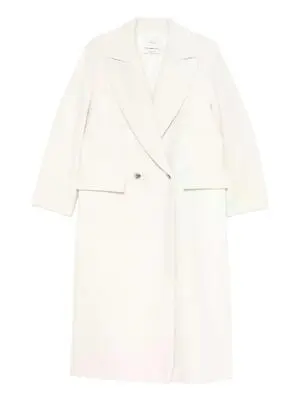 VICOLO Wool-blend Overcoat - White