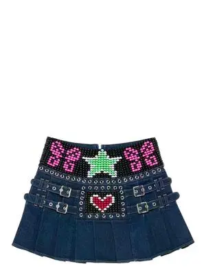 CHOPOVA LOWENA Patty Mini Skirt - Blue