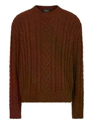 Emporio Armani Cable-knit Sweater - Brown