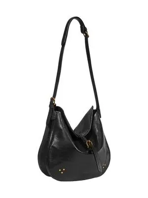 Jérôme Dreyfuss Luis Buckle Studded Shoulder Bag - Black