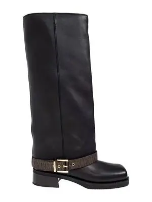 Michael Kors 38mm Buckle Strap Boots - Black