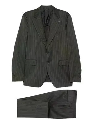 Tagliatore Pinstripe Single-breasted Suit - Grey