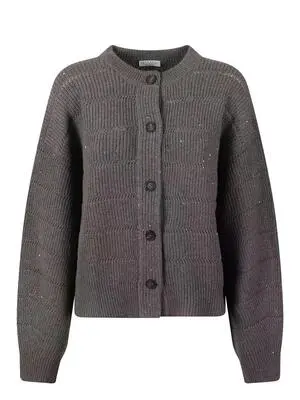 Brunello Cucinelli Sequin-embellished Cardigan - Grey