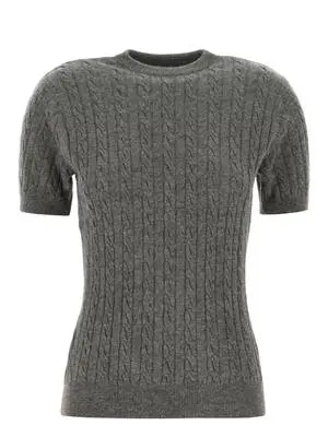 Gimaguas Rina Cable-knit Top - Grey