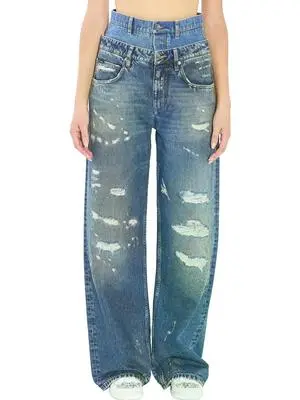 Dolce & Gabbana Double-waist Jeans - Blue