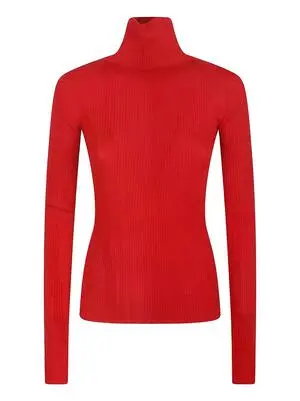 Sportmax Ribbed Knit Top - Red