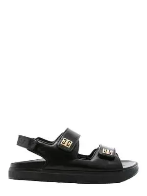Givenchy Pattern Double Strap Sandals - Black