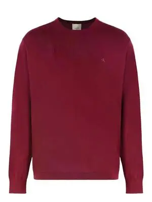 Calvin Klein Logo Crew-neck Sweater - Red