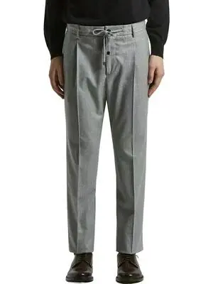 Peserico Pleated Drawstring Trousers - Grey