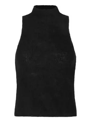 AMOMENTO Mock-neck Top - Black