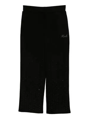 Karl Lagerfeld Logo-embossed Trousers - Black
